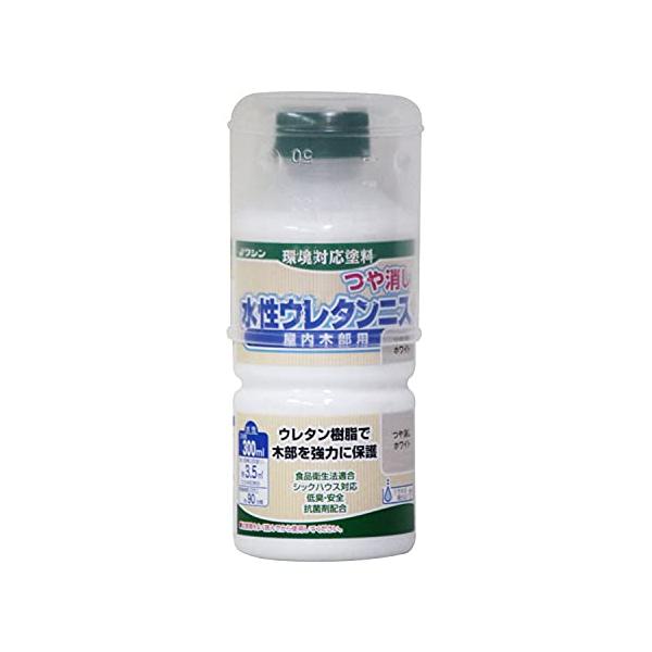 つや消しホワイト/-/800349・色:つや消しホワイト・容量:300ml・塗り面積(2回塗り):3.5m2(畳約2枚分)、乾燥時間:約90分(20度C)・うすめ液:水(原液のままでも使用可)・ホルムアルデヒド放散等級:エフフォースター、成...