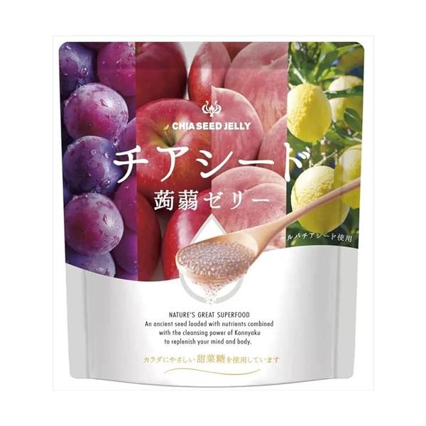 60個入クリア/-/-・4種のフルーツミックス チアシード60000mg 配合（１個あたり1000mg） 人工甘味料ではなく体に優しい甜菜糖を使用。 ギルトフリー(罪悪感なし)のヘルシースナック 日本製