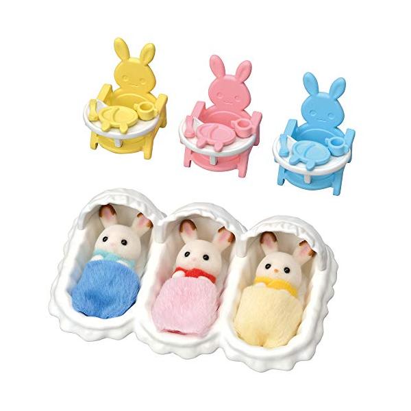 ショコラウサギみつごちゃんお世話セット/フリーサイズ/セ-204・Style:ショコラウサギPatternName:みつごちゃんお世話セット・小さくてかわいいショコラウサギのみつごちゃんとお世話用の家具セット。ごはんを食べさせたり、おねんね...