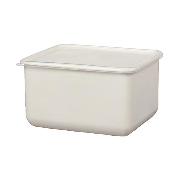 ホワイト/4.0L/HSP-KM・PatternName:ホーローストックポット(角型 M)・パッケージ個数:1・サイズ(約):22.8×18.8×13.2cm、容量:4.0L・本体重量(約):770g・素材・材質:本体/ほうろう用鋼板、表...