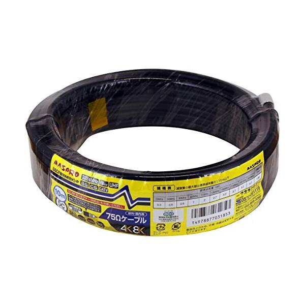 黒色/10m/S5CFB10M(BK)-P・Size:10m・パッケージ個数:1・4K8K対応・ケーブルの種類：S5CFB・黒色・10m