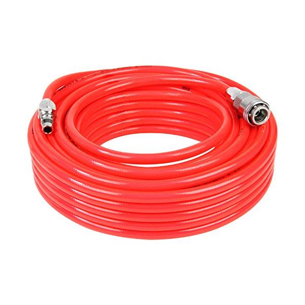 ホース内径:7mmクリアレッド/ホース長:20m/EUH-20R・Color:クリアレッドSize:ホース長:20mStyle:ホース内径:7mm・パッケージ個数:1・用途:ワンタッチカプラ付のエアーウレタンホース・サイズ:内径7.0mm×...