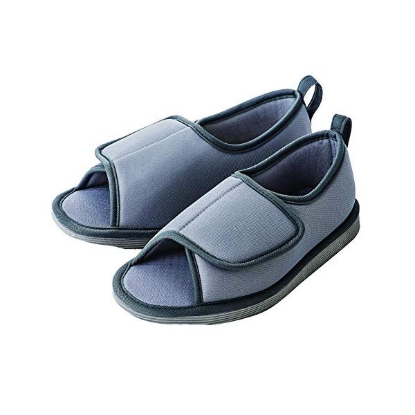 転倒予防グレー/LL/091305・Size:LLColor:グレー・パッケージ個数:1・「日本転倒予防学会推奨品」脱げや、わずかな段差などでの転倒を予防する室内専用シューズ。・中敷の滑り止め加工により足のズレを予防。・脱げて転倒することを...