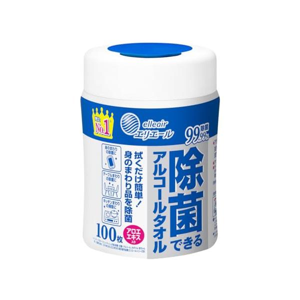 ホワイト/100枚 (x 1)/21001072・PackageQuantity:1・パッケージ個数:1・アルコールタオル・内容量:100枚・原産国 : 日本・手に負担をかけにくい。アロエエキス配合。