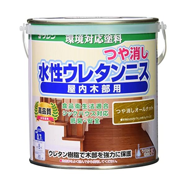 つや消しオールナット/-/800482・Color:つや消しオールナット・パッケージ個数:1・色:つや消しオールナット・容量:0.7L・塗り面積(2回塗り):8平方メートル(畳約5枚分)、乾燥時間:約90分/20度C・うすめ液:水(原液のま...