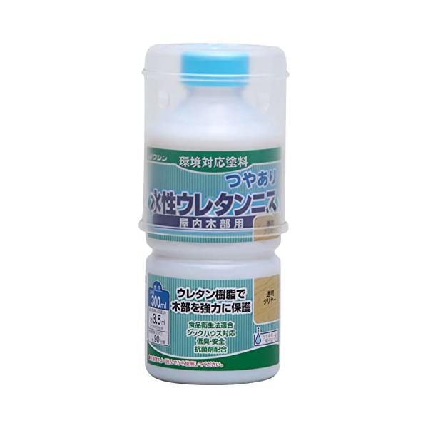 透明クリヤー/300ml/4965405115208・パッケージ個数:1・色:透明クリヤー・容量:300ml・塗り面積(2回塗り):約3.5m2(畳の枚数約2枚)、乾燥時間:約90分(20度)・うすめ液:水(原液のままでも使用可)・ホルムア...