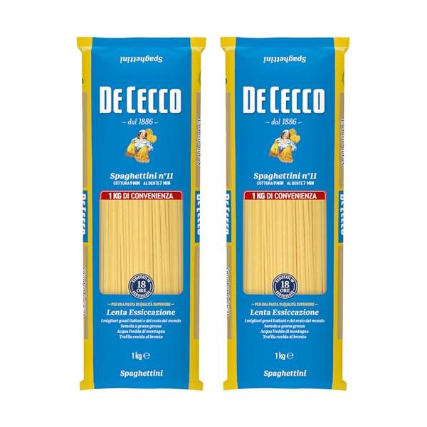 No.11 スパゲッティーニ-/1キログラム (x 2)/-・Style:No.11 スパゲッティーニ・パッケージ個数:2・商品サイズ(高さx奥行x幅):11cm×6cm×31cm・原材料:デュラム小麦のセモリナ・太さ1.6mm・標準的なゆ...