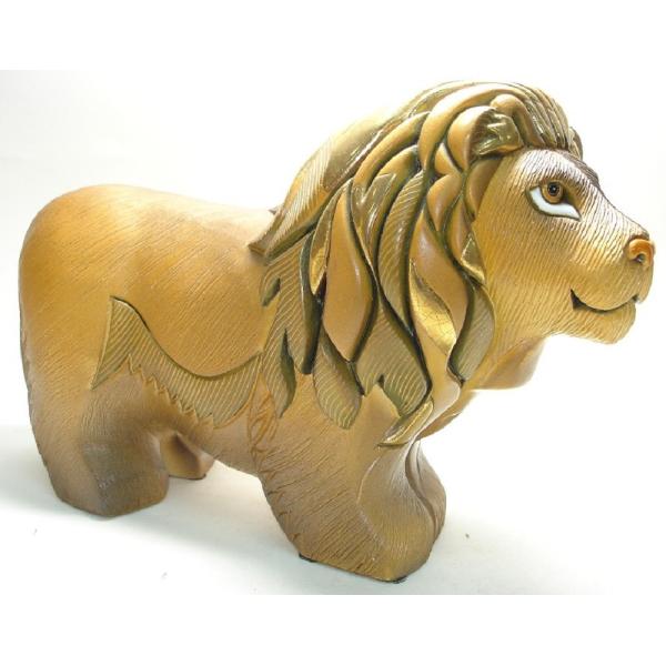 ライオン (419)立派なライオンです。【サイズ】たて31.0×よこ12.5×高さ19.0(cm）【素材】陶器(微粒子粘土)【原産国】ウルグアイ※作品はすべて手作りにつき画像と現物のサイズ・細部の作りや色合いは微妙に変る場合がありますのでご...