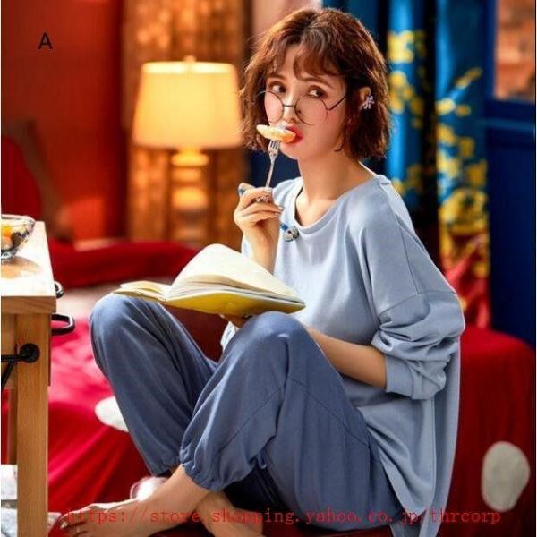 マタニティーパジャマ 授乳服 春夏秋 長袖 マタニティーパジャマ 綿100% 妊娠 上下セット 授乳口付き ルームウェア 部屋着 ママ素　材 綿100％ カラー　図参考ご注意：※上記表記は当店平置き実寸サイズになります。※大量生産による生産...