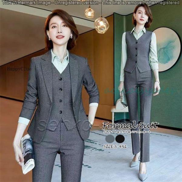 商品の詳細  内容  ○ジャケット＋＋パンツ+ベスト ○ジャケット＋＋スカート+ベスト  素材  ●伸縮性：少し　●生地厚さ：普通  生産国  中国  カラー  写真通り  サイズ(単位：cm)  S/M/L/XL/2XL/3XL/4XL ...