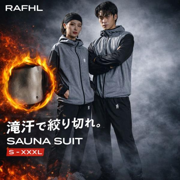 体脂肪メラメラ燃える PAFHLサウナスーツで熱を閉じ込めて、通常より更なる発汗量を達します。楽しみにダイエットが期待できます。特徴 PAFHLサウナスーツで熱を閉じ込めて、通常より更なる発汗量を達します。楽しみにダイエットが期待できます。...