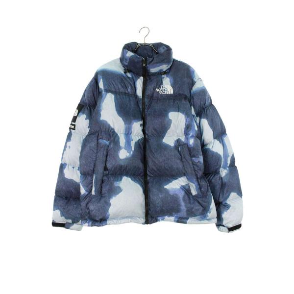ブランド：シュプリーム/SUPREME商品名：×ノースフェイス THE NORTH FACE  21AW  Bleached Denim Print Nuptse Jacket タイダイヌプシダウンジャケットサイズ：L状態ランク：Bカラー：...