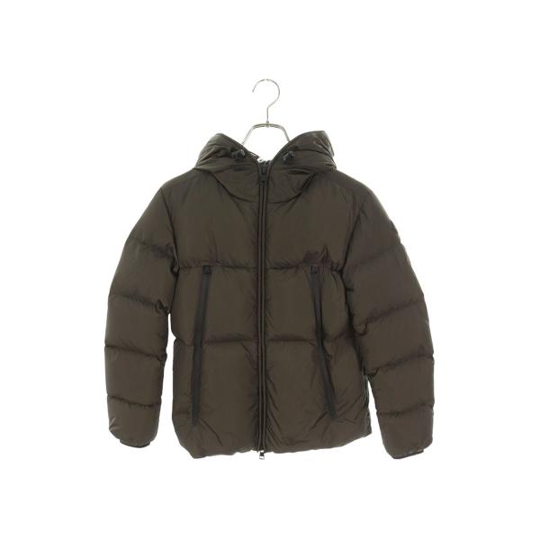 ブランド：モンクレール/MONCLER商品名： MONTCLA モンクラーフードロゴダウンジャケットサイズ：なし状態ランク：Bカラー：ブラウン