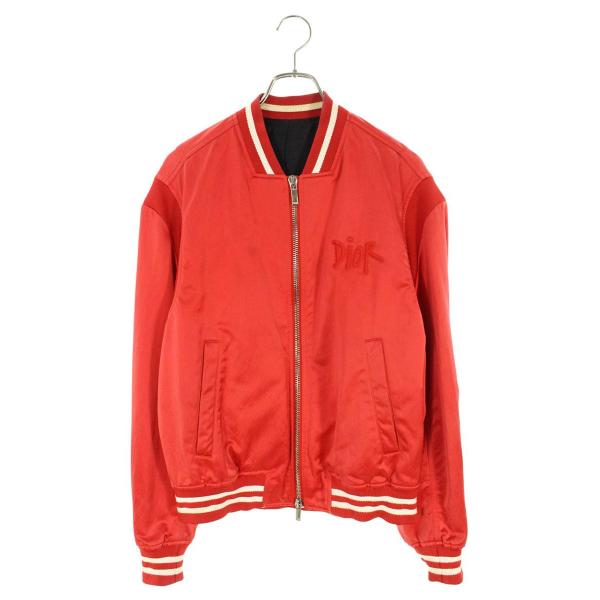 ディオール サイズ:52  183C435A5124 バックブルパッチボンバージャケットブルゾン 中古 SB01 ディオール サイズ:52 183C435A5124 バックブルパッチボンバー