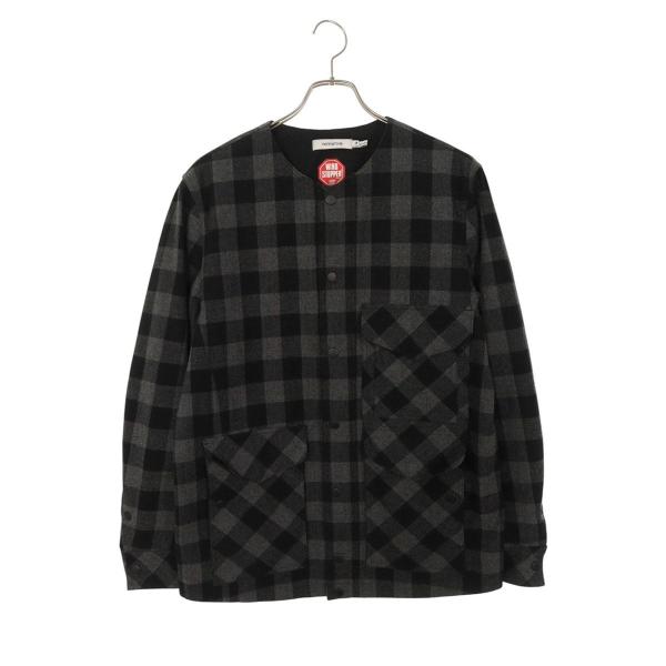 ブランド：ノンネイティブ/nonnative商品名： 14AW  LABOURER JACKET NN-J2610 ノーカーラーチェックジャケットサイズ：S状態ランク：Bカラー：グレー×ブラック