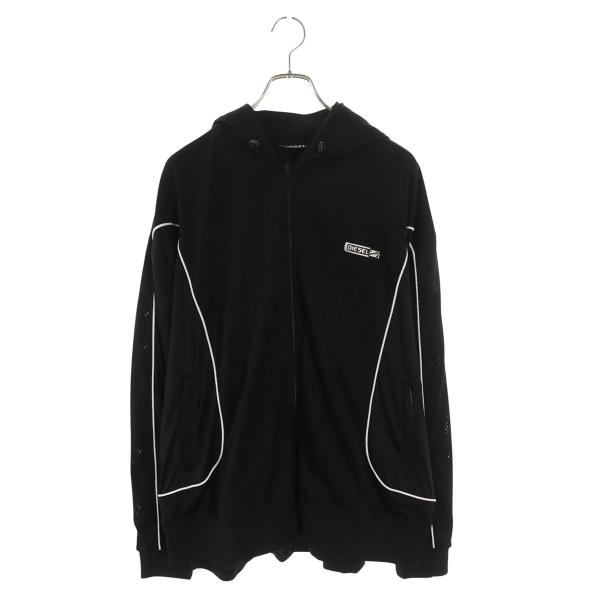 ブランド：ディーゼル/DIESEL商品名： A08367 フード付きジップアップメッシュブルゾンサイズ：XL状態ランク：Bカラー：ブラック