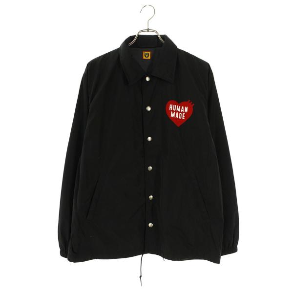 ブランド：ヒューマンメイド/HUMAN MADE商品名：バックロゴナイロンコーチジャケットブルゾンサイズ：L状態ランク：Bカラー：ブラック