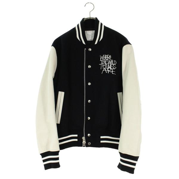 ブランド：サカイ/Sacai商品名： 25-03861M バック刺繍スタジャンブルゾンサイズ：1状態ランク：Bカラー：ブラック