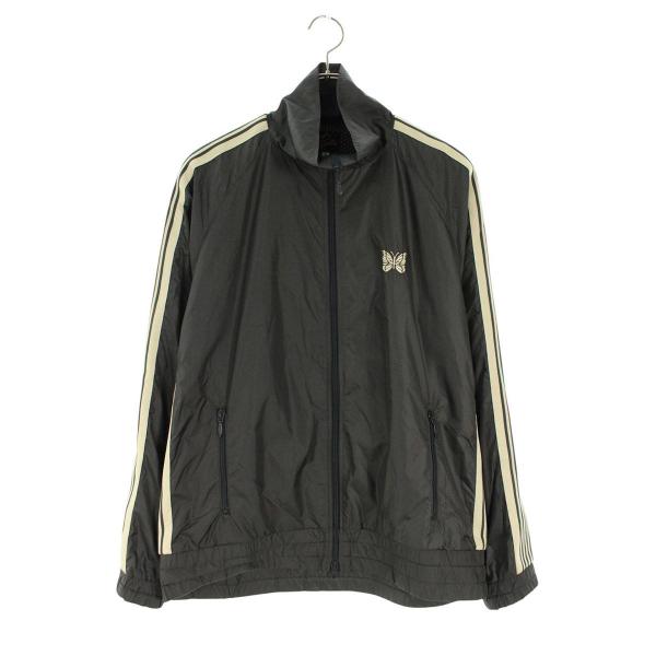 ブランド：ニードルス/Needles商品名： QV1599 胸ロゴ刺繍トラックジャケットブルゾンサイズ：L状態ランク：Bカラー：グレー