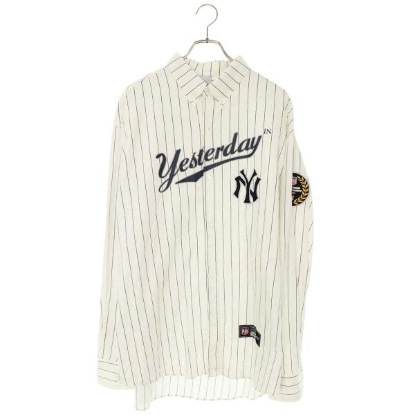 ブランド：プロトコル インデックス/Protocol Index商品名： BASEBALL STRIPE SHIRTS ベースボール長袖シャツサイズ：3状態ランク：Aカラー：ホワイト