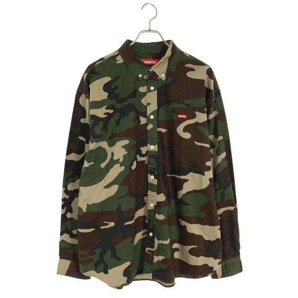 ブランド：シュプリーム/SUPREME商品名： 25AW  Small Box Denim Shirt Woodland Camo スモールボックスカモ柄デニム長袖シャツサイズ：L状態ランク：Aカラー：グリーン×ブラウン