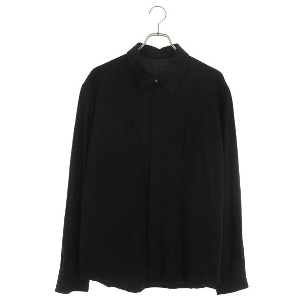 ブランド：リックオウエンス/Rick Owens商品名： 25AW  RU02E1237-FLW FOGPOCKET OUTERSHIRT フォグポケットアウター長袖シャツサイズ：50状態ランク：Bカラー：ブラック