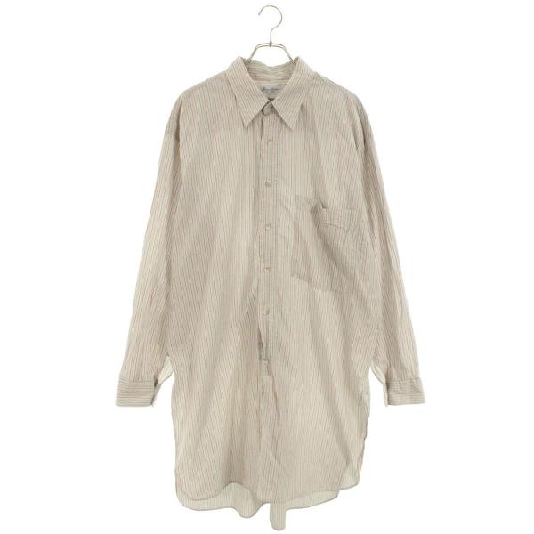 ブランド：マーヴィンポンティアックメーカーズ/Marvine Pontiak Shirt Makers商品名： MPSM-1909S コットンストライプ長袖シャツサイズ：ONE SIZE状態ランク：Bカラー：ライトグレー