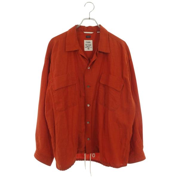 ブランド：ナナミカ/nanamica商品名： Open Collar Cupra Hemp Shirt/SUGS415 オープンカラーキュプラヘンプ長袖シャツサイズ：S状態ランク：Bカラー：オレンジ