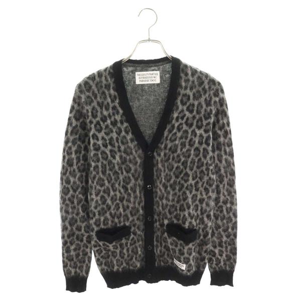 ブランド：ワコマリア/WACKO MARIA商品名： 15AW  15FW-WMK-JQ02 レオパード柄モヘアカーディガンサイズ：S状態ランク：Bカラー：ブラック