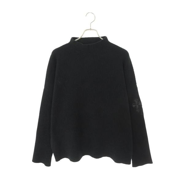 ブランド：クロムハーツ/Chrome Hearts商品名： TAKE THE CANNOLI ハラコクロスパッチハイネックニットサイズ：MED/LRG状態ランク：Aカラー：ブラック