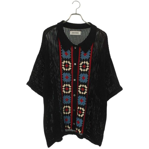 ブランド：ディスカバード/DISCOVERED商品名： DC-SS24-KN-13 クロシェット半袖ニットサイズ：3状態ランク：Bカラー：ブラック