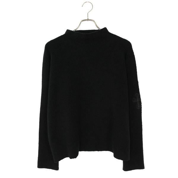 ブランド：クロムハーツ/Chrome Hearts商品名： TAKE THE CANNOLI ハラコクロスパッチハイネックニットサイズ：XSM/SM状態ランク：Aカラー：ブラック