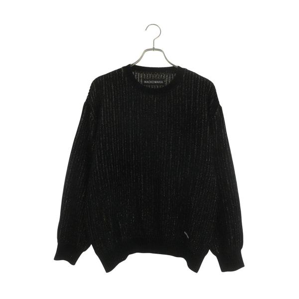 ブランド：ワコマリア/WACKO MARIA商品名： GLITTER KNIT SWEATER 25FW-WMK-KN03 グリッターラメニットサイズ：L状態ランク：Aカラー：ブラック×ゴールド