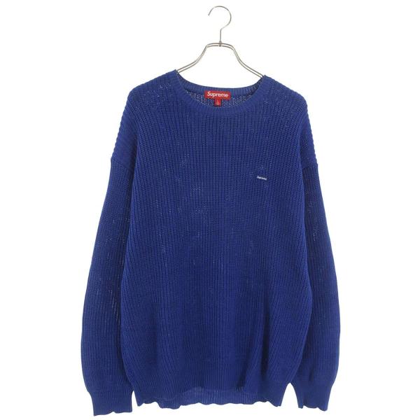 ブランド：シュプリーム/SUPREME商品名： 23AW  Small Box Ribbed Sweater スモールボックスロゴニットサイズ：L状態ランク：Bカラー：ブルー