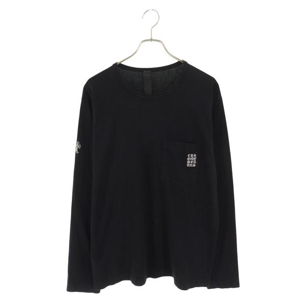 クロムハーツ サイズ:L  Y NOT CH刺繍サーマル長袖カットソー 中古 SJ02 CHROME HEARTS（クロムハーツ） 長袖カットソー サイズ:L Y NOT 胸ロゴ