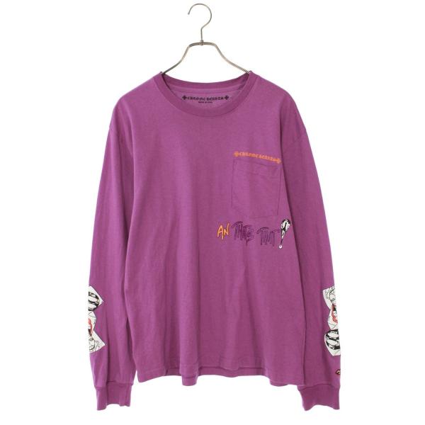 ブランド：クロムハーツ/Chrome Hearts商品名： PPO I WANT MORE NOT LESS SWTSHRT MATTY BOYプリント長袖カットソーサイズ：L状態ランク：Bカラー：パープル