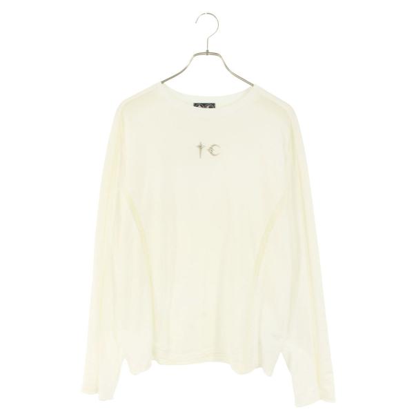 ブランド：サグクラブ/THUG CLUB商品名： 24SS  TC24TS1401 ロゴサーマル切替長袖カットソーサイズ：2状態ランク：Bカラー：ホワイト×シルバー