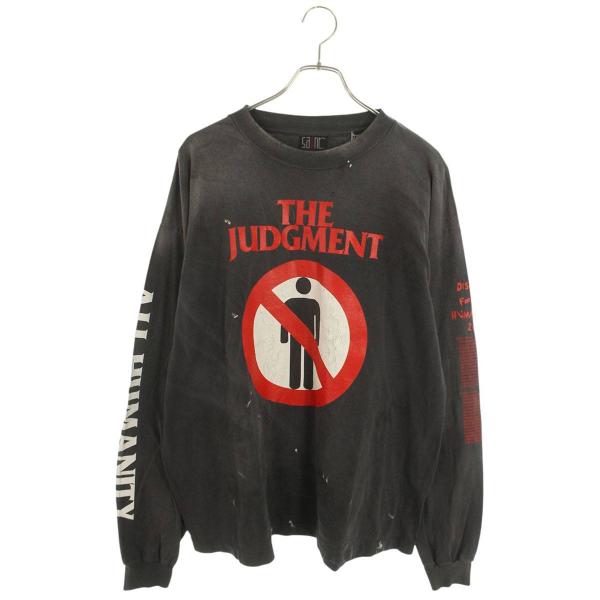 ブランド：セントマイケル/SAINT MICHAEL商品名： SM-HR1-0000-030 THE JUDGEMENTヴィンテージ加工長袖カットソーサイズ：XL状態ランク：Sカラー：ブラック調