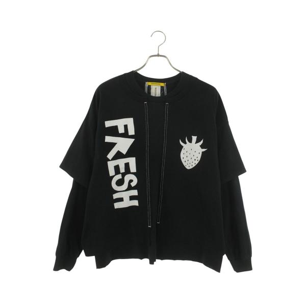 ブランド：ウエストフォール/WESTFALL商品名： WES06T044 WHATEVERWORKS DOUBLE SHIRT LS レイヤードデザイン長袖カットソーサイズ：L状態ランク：Aカラー：ブラック