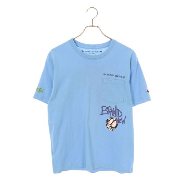 ブランド：クロムハーツ/Chrome Hearts商品名： PPO BRAIN NEW T-SHRT MATTY BOYブレインニュープリントTシャツサイズ：S状態ランク：Bカラー：ブルー