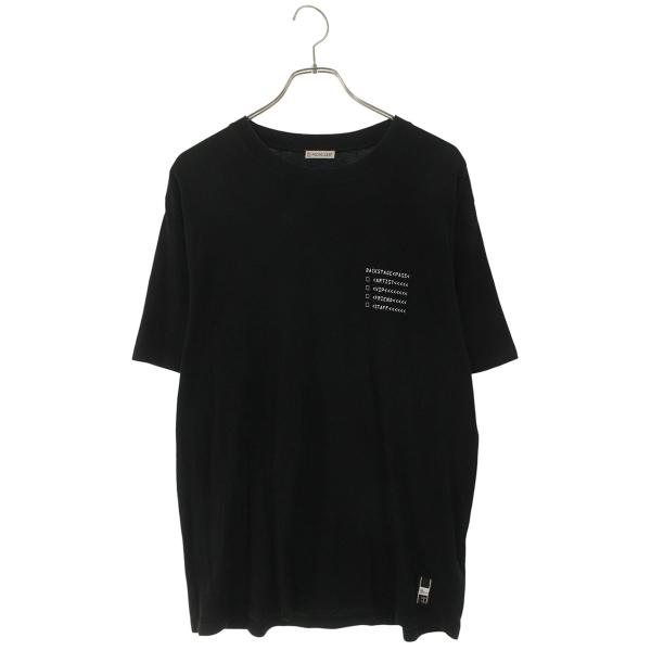 ブランド：モンクレール/MONCLER商品名：×フラグメントデザイン fragment design  MAGLIA T-SHIRT D209U8002050 バックプリントTシャツサイズ：L状態ランク：Bカラー：ブラック