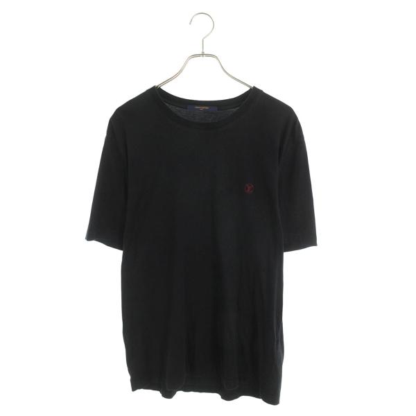ブランド：ルイヴィトン/LOUISVUITTON商品名： RM211Q JC8 HAY50W サークルロゴ刺繍Tシャツサイズ：XL状態ランク：Bカラー：ブラック