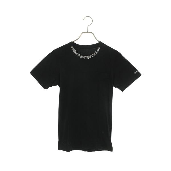 ブランド：クロムハーツ/Chrome Hearts商品名： CH T-SHRT/1 ネックロゴプリントTシャツサイズ：XS状態ランク：Bカラー：ブラック