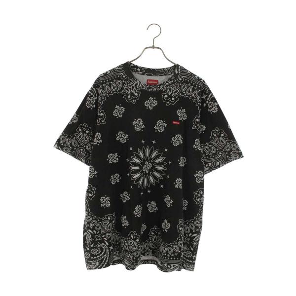 ブランド：シュプリーム/SUPREME商品名： 21SS  Small Box Logo Tee バンダナ柄スモールボックスロゴTシャツサイズ：XL状態ランク：Aカラー：ブラック