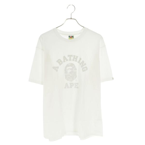 ブランド：アベイシングエイプ/A BATHING APE商品名： 001TEL721045F ロゴプリントTシャツサイズ：2XL状態ランク：Sカラー：ホワイト