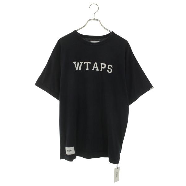 ブランド：ダブルタップス/WTAPS商品名： 25SS  251ATDT-CSM19 ロゴプリントTシャツサイズ：2状態ランク：Bカラー：ネイビー