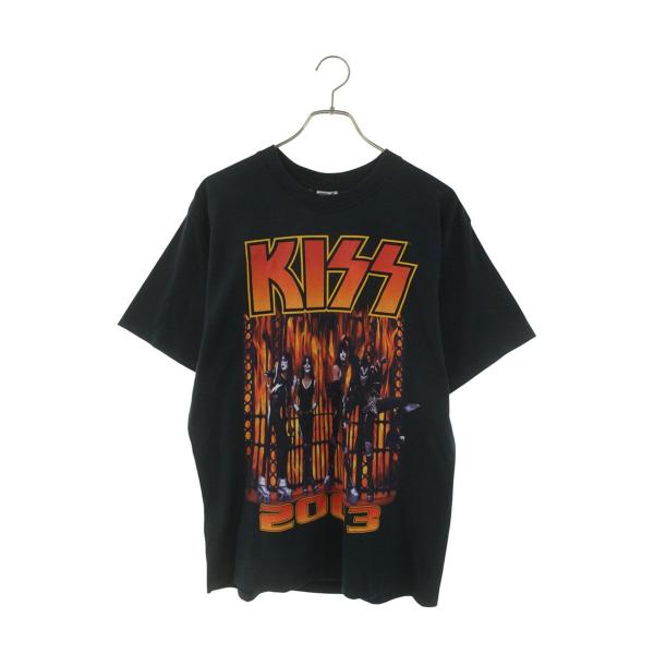 ブランド：ヴィンテージ/VINTAGE商品名： KISS/キッス HOTTER THAN HELL2003プリントTシャツサイズ：M状態ランク：Cカラー：ブラック