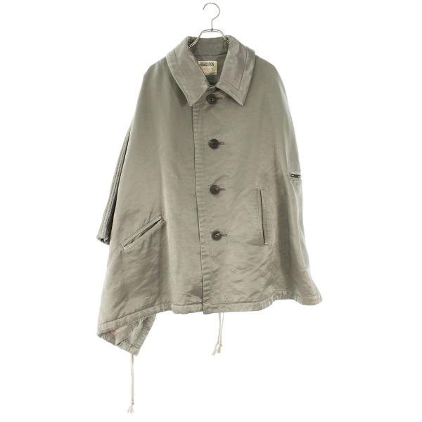 ブランド：レギュレーション ヨウジヤマモト/REGULATION Yohji Yamamo商品名： FV-J51-007 アシンメトリーナイロンポンチョサイズ：2状態ランク：Bカラー：シルバー
