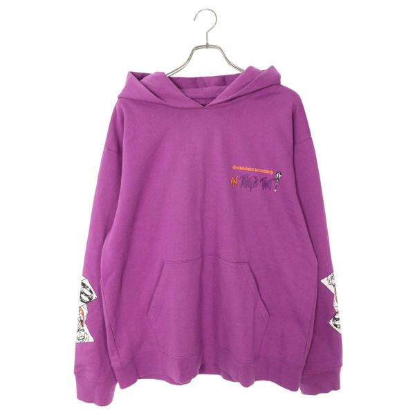 ブランド：クロムハーツ/Chrome Hearts商品名： PPO I WANT MORE NOT LESS HD PLVR MATTY BOYプリントプルオーバーパーカーサイズ：XL状態ランク：Bカラー：パープル