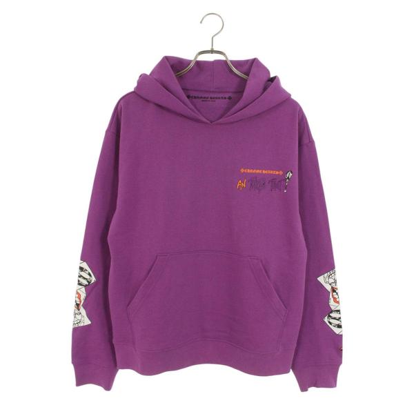 ブランド：クロムハーツ/Chrome Hearts商品名： PPO I WANT MORE NOT LESS HD PLVR MATTY BOYプリントプルオーバーパーカーサイズ：M状態ランク：Aカラー：パープル
